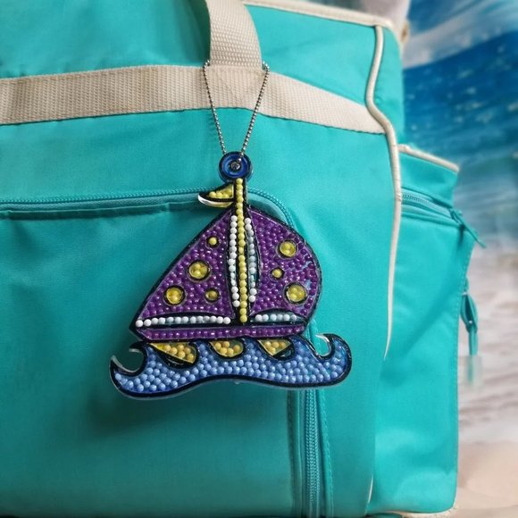Office | Sail Boat Diamond Bead Art Suncatcher Handmade | Poshmark
